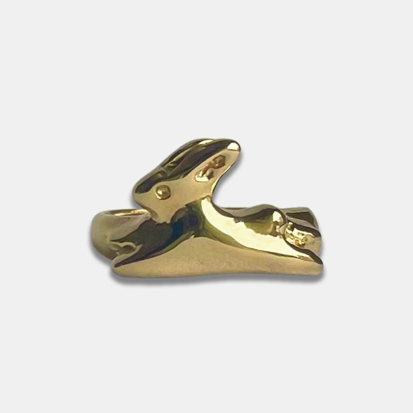 Gold Bunny Ring | Rabbit Ring | Pupari